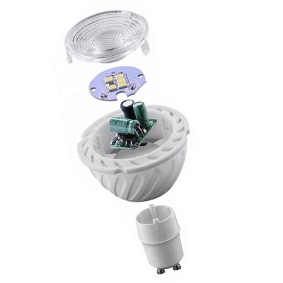 China 5W Residential GU10 LED Bulb Dimmable , 450 Lumen SMD 2835 LED Bulb for sale