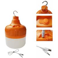 China ABS Plastic DC 5V Emergency Light Bulb Rechargeable Stable 100W 50W for sale