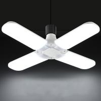 China Deformable 65W Fan 4 Blade LED Light 360 Degree Anti Glare For Garage for sale