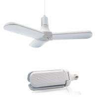 China 160V-265V Folding Fan Blade LED Lights 65W Aluminum Plastic Material for sale