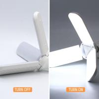 China 160V-265V Folding Fan Blade LED Lights 65W Aluminum Plastic Material for sale