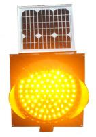 China Yellow Flashing Solar Traffic Warning Light Anti High Temperature 300mm For Road Safety for sale