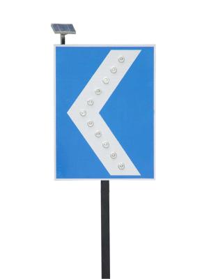 China High Luminance Aluminum 900mm 18V Solar Chevron Sign With Pole for sale