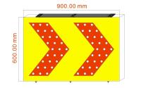 China RoHS Energy Saving IP65 Yellow Chevron Sign , Double Chevron Sign for sale