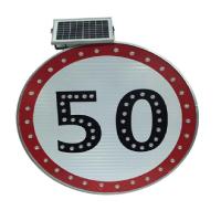 China Rectangular 11.1V 2.2AH 50 Mph Speed Limit Sign , Aluminium Road Signs for sale