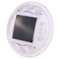 China White Round PC IP68 120mm Solar Powered Road Studs , Solar Pavement Marker for sale