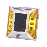 China Yellow Square 1.2V 600MAH Cat Eye Solar Light , Solar Raised Pavement Marker for sale