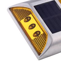 China Yellow Square 1.2V 600MAH Cat Eye Solar Light , Solar Raised Pavement Marker for sale