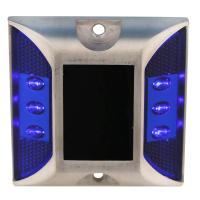 China Aluminum Square Flashing 5000mcd IP68 Blue Road Markers OEM for sale