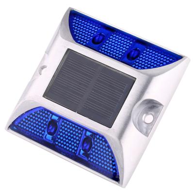 China Aluminum 1.2V 600MAH Solar Road Stud Light , Blue Reflective Road Markers for sale