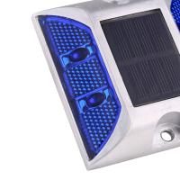 China Aluminum 1.2V 600MAH Solar Road Stud Light , Blue Reflective Road Markers for sale