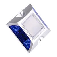 China 117mm IP68 Aluminum Solar Powered Road Studs , Blue Cats Eyes On Motorway for sale