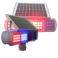 China 2 Sides Blue And Red 5W IP65 Level Solar Powered Warning Lights Aluminum for sale