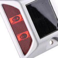 China Red Blinking 8000mcd 800 Meters Solar Road Stud Light For Pavement for sale