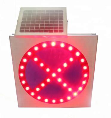 China Square Flashing 600mm 12V Solar Powered Road Signs For Intersecion for sale