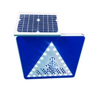 China Outdoor Solar Powered IP65 3W Zebra Crossing Warning Sign Aluminum for sale