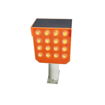 China Good Visible 160mm 8000mcd Solar Powered LED Flashing Lights Orange for sale