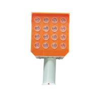 China Good Visible 160mm 8000mcd Solar Powered LED Flashing Lights Orange for sale