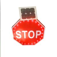 China Anti Corrosion RoHS Certified 800mm Solar Powered Street Signs Octagon for sale