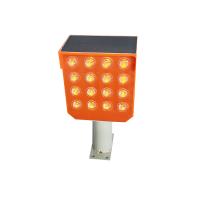 China 500MA UV Resistance PC Solar Powered Strobe Light , Orange Outdoor Solar Lights for sale