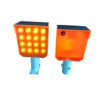 China 500MA UV Resistance PC Solar Powered Strobe Light , Orange Outdoor Solar Lights for sale