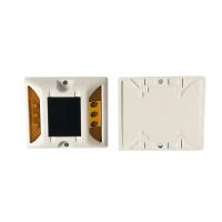 China Lightweight Flashing 2V 250MA Solar Cat Eyes Road Stud White Coating for sale