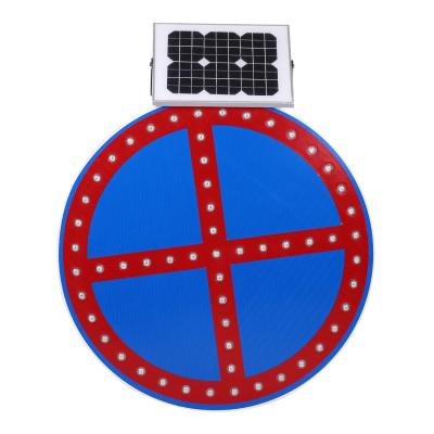 China Traffic Safety use Ddurable 3W 600mm No Standing Road Sign Round for sale