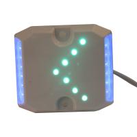 China IP65 Plastic Led Road Stud High Brightness Wired Cable 8000mcd With Green Arrow for sale