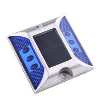 China Aluminum 1.2V 600MAH Solar Road Studs Blue Reflective Road Studs for sale