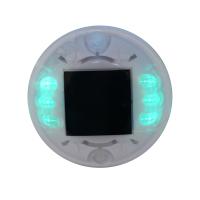 China 120mm PC Solar Powered Road Studs Plastic IP68 8000mcd For Traffic Safety for sale