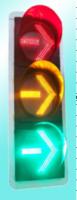 China Waterproof 300mm LED Traffic Light GE UV Resistance PC Housing With 3 Arrow for sale