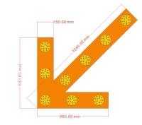 China Orange LED Solar Powered Road Signs Warning Arrow Board For Road for sale