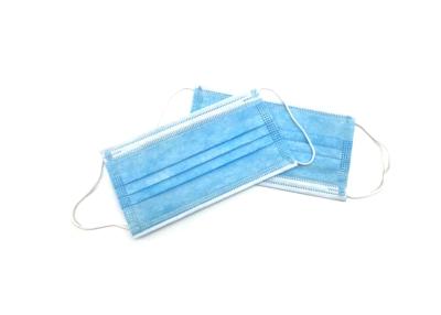 China Disposable 3-Ply Face Mask with Breathing Valve Blue Color 50pcs per Box for sale