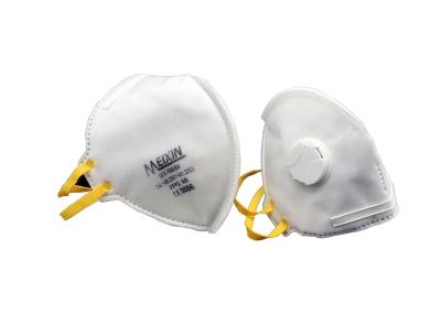 China FFP2V Fold Flat Dust Face Mask Single Use CE Certified Respirator 95% Filtration for sale