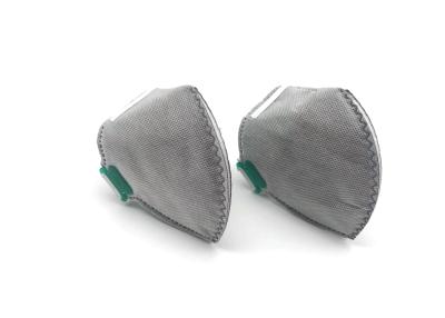 China Disposable FFP1V Fold Flat Mask with Dual Extra Wide Straps CE Certified 95% Filtration for sale