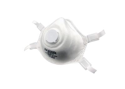 China FFP3V Mold Filter Mask White Color Filtering Facepiece Respirator 95% Efficiency for sale