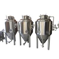 China 100L Stainless Steel Jacketed Conical Beer Fermenter for Home Brewing Process Control for sale