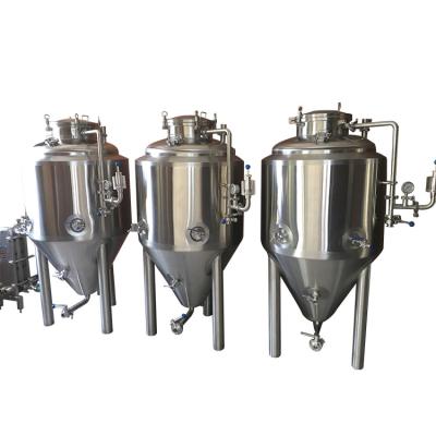 China 100L Stainless Steel Jacketed Conical Beer Fermenter for Home Brewing Process Control for sale