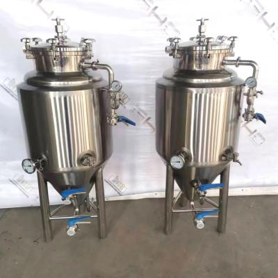 China 100L Conical Beer Inside Pickling Outside Polishing Fermenter for Small-Scale Brewing for sale
