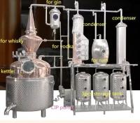 China 2-3mm Thickness Steam Heating 1000L Red Copper Alcohol Reflux Distillation Equipment for sale