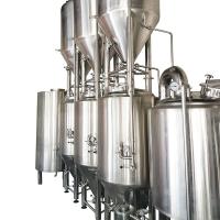 China Silver Stainless Steel Conical Beer Fermenter Customized for Beer Fermentation System for sale