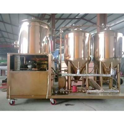 China Commercial Beer Brewing Equipment 100lt PU Insulation Bronze Color Stainless Steel 304 for sale