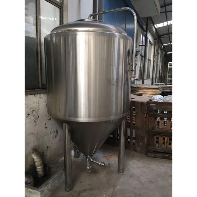 China 60° Bottom Cone Commercial Fermentation Beer Brewing Equipment for Alcohol Processing for sale