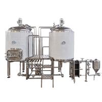 China 2 Vessels 3 Vessels Beer Mashing System Automatic Control for Easy Craft Beer Brewing for sale