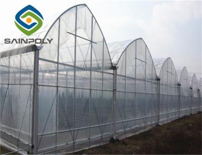 China Commercial Plastic Film 4m Multi Span Greenhouse For Vegetables for sale