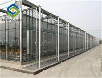 China 275g/m2 Side Ventilation Glass Hydroponic Greenhouse For Flowers for sale