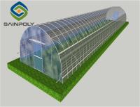 China 275g/m2 100m Plastic Gutter Single Span Greenhouse for sale