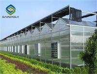 China Hollow 120km/H PC Sheet Greenhouse Hot Galvanized Steel Frame for sale