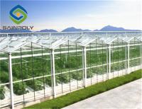 China Clear 10.8m Commercial Glass Greenhouse For Cucumbers for sale