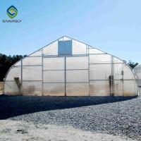 China Galvanized Steel Single Span PE Film Greenhouses For Agriculture for sale